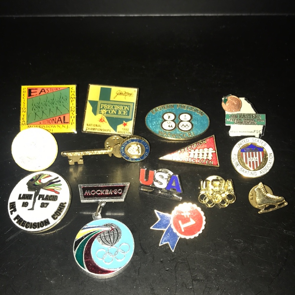 Olympic Us State Ice Skating Pins - Gem